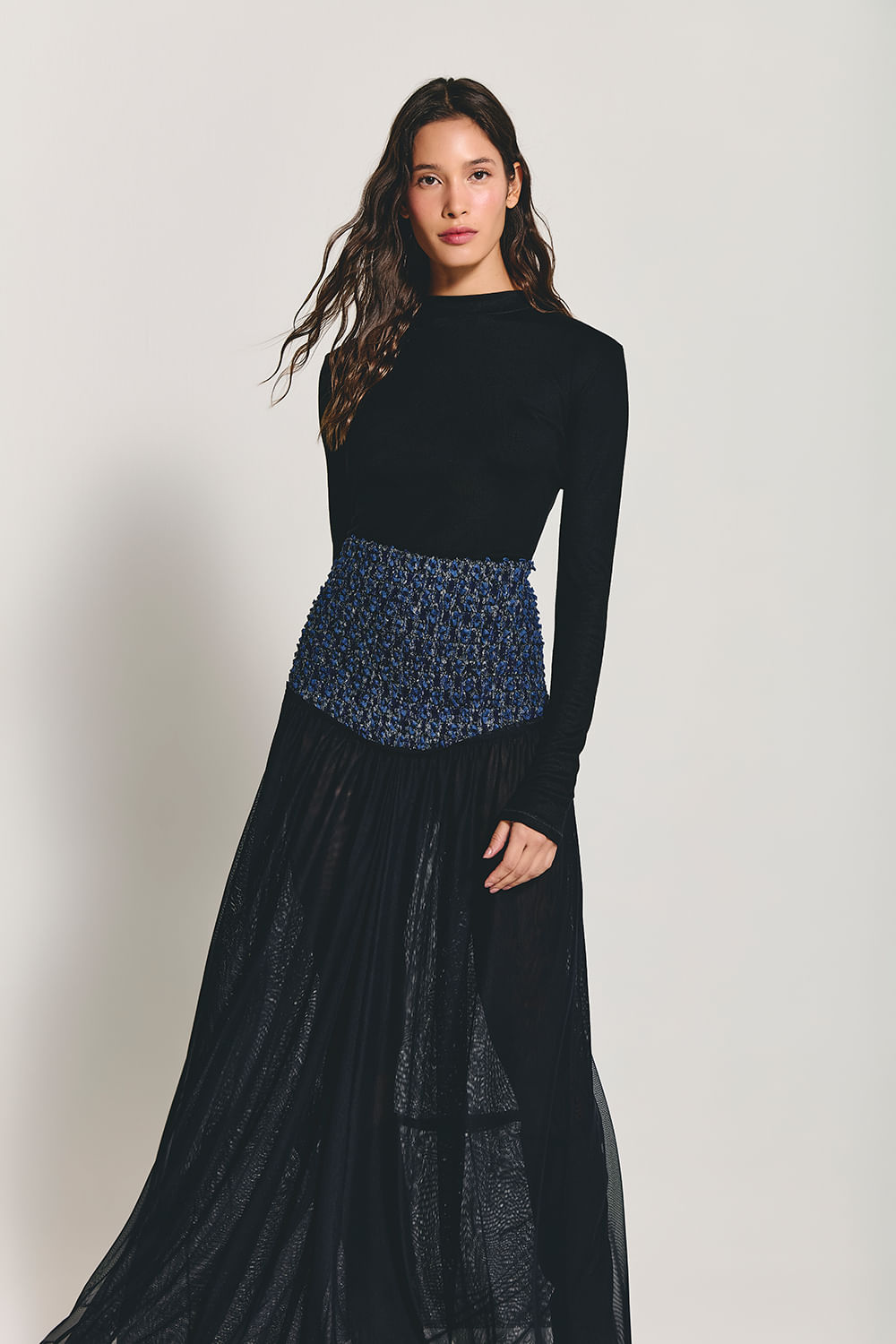 Saia Drika - Azul Navy