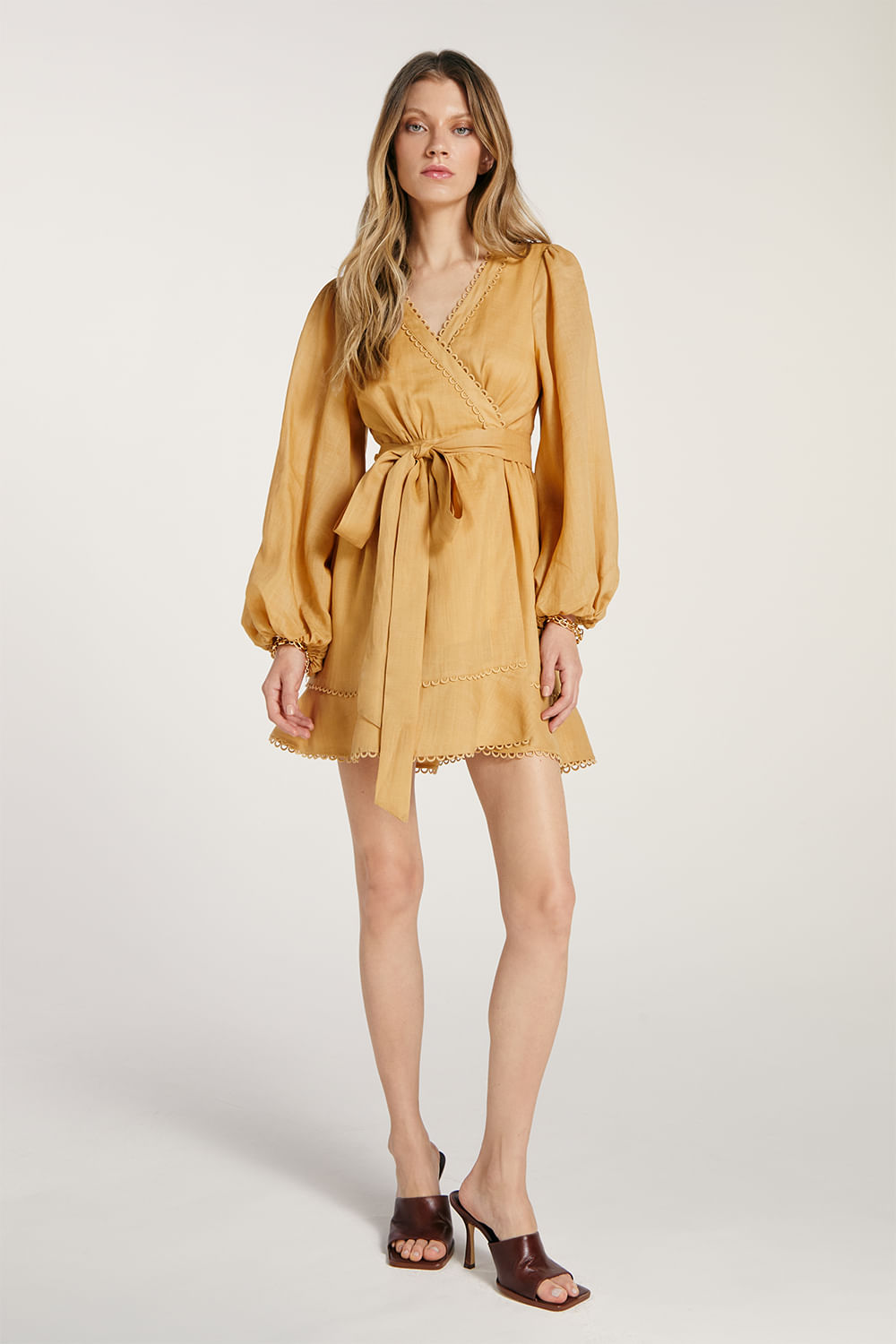 Vestido Filipa - Amarelo Rafia