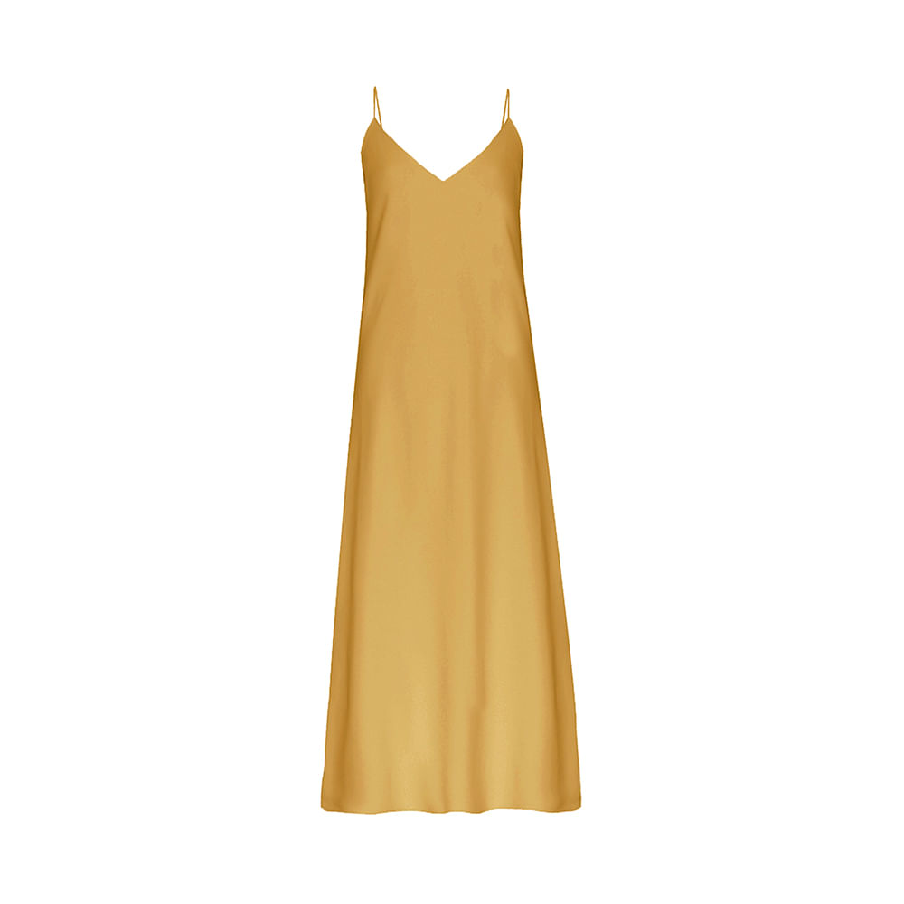 Vestido Mayra - Amarelo Rafia